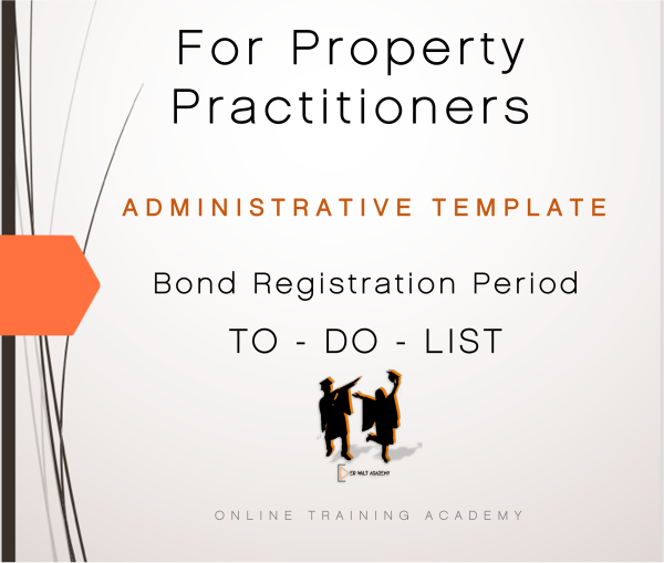 Bond & Registration To-Do-List for Property Practitioners - Der Walt ...